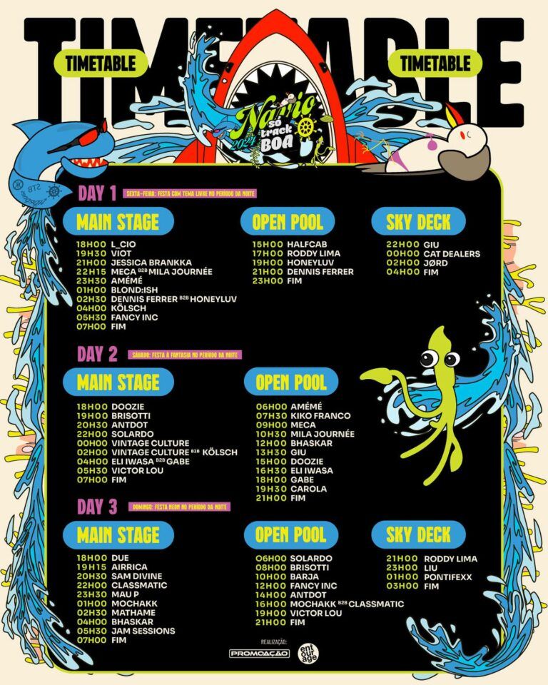 Música eletrônica em alto mar: Navio Só Track Boa zarpa na sexta