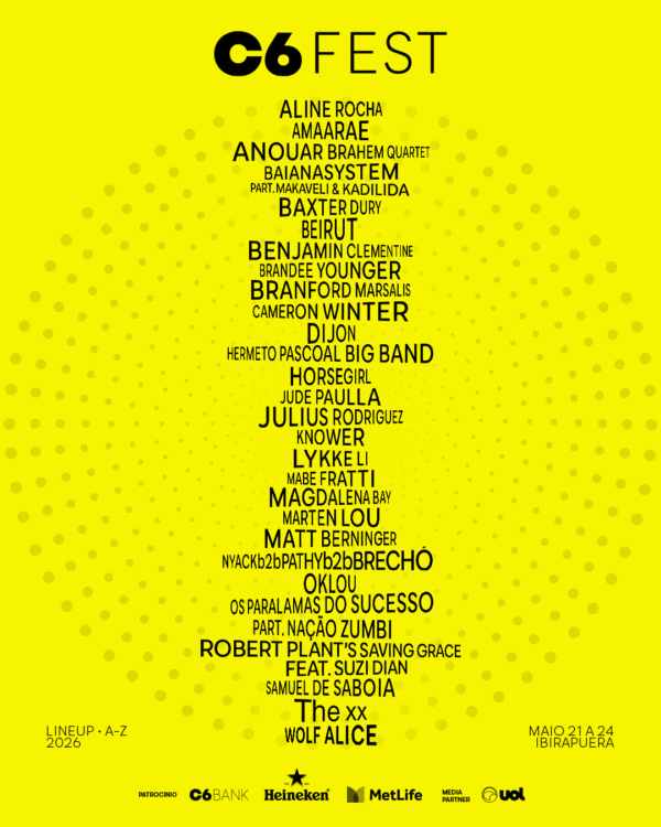 Com The xx e Robert Plant, C6 Fest 2026 divulga line-up completo